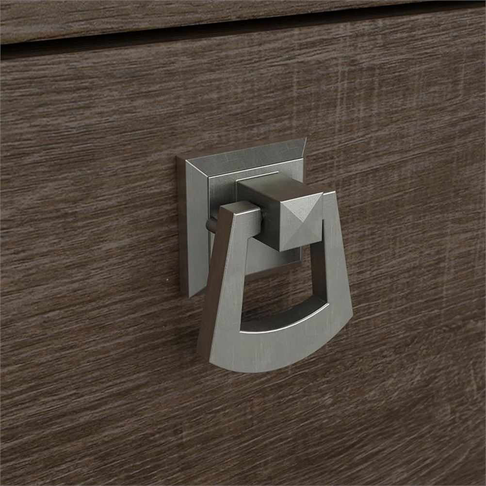 Pemberly Row Small Computer Desk with Hutch in Ash Brown - Engineered ...