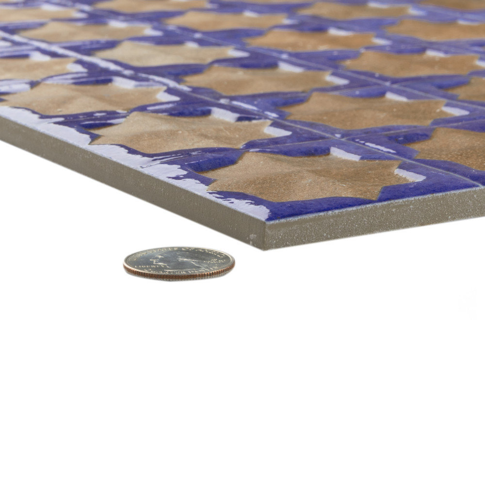 Tetuan Astre Terra Cobalt Porcelain Wall Tile Sample - Contemporary ...