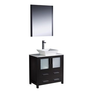 Fresca Torino Vanity w/ Sink, 30x18.13x35.63 - Contemporary - Bathroom ...