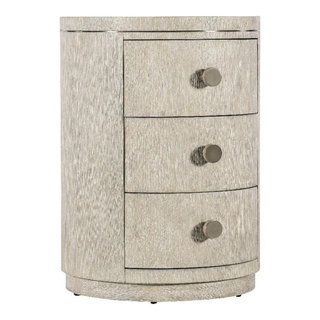 Modern Mood Round Wood Nightstand in Natural by Hooker Furniture ...
