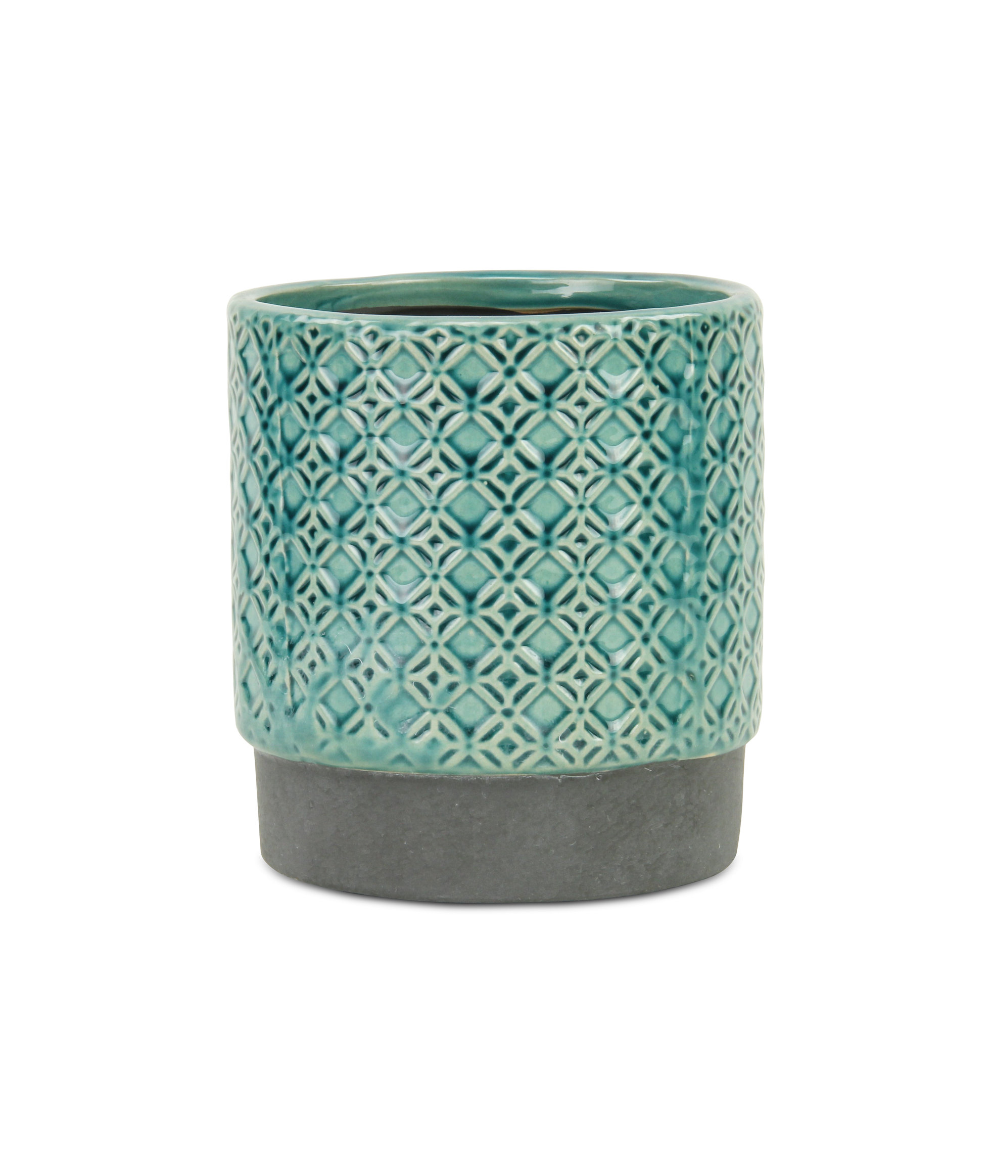 Zajedani Turquoise Lattice Pot - Contemporary - Indoor Pots And ...