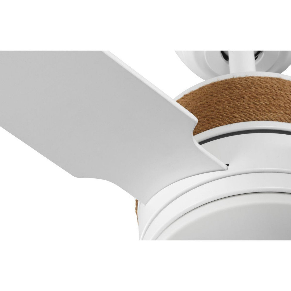 Schaffer II 56" 5-Blade Satin White Ceiling Fan With Integrated LED ...