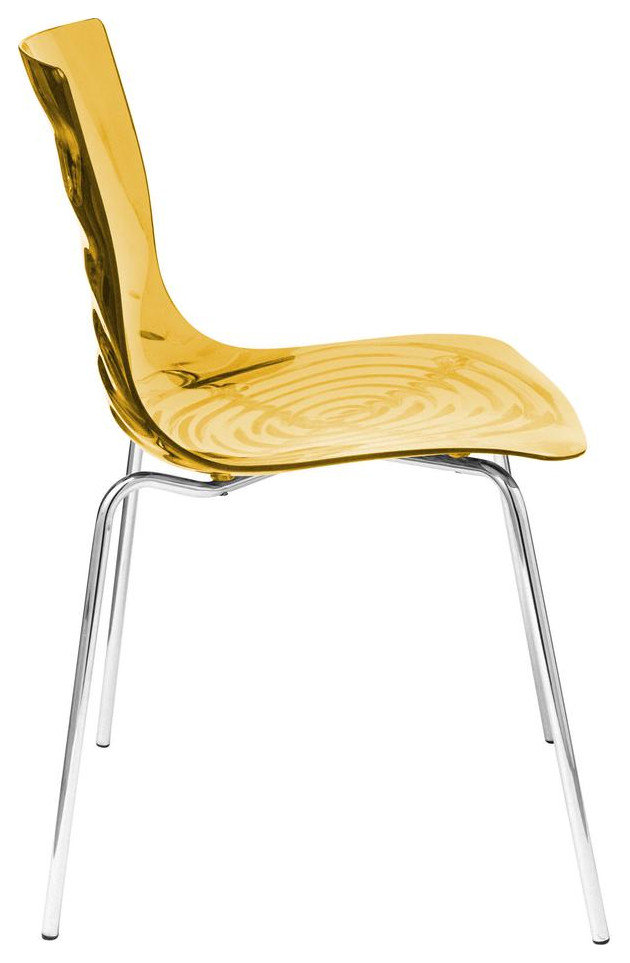 LeisureMod Astor Water Ripple Design Dining Chair Set of 4 AC20OR4 ...