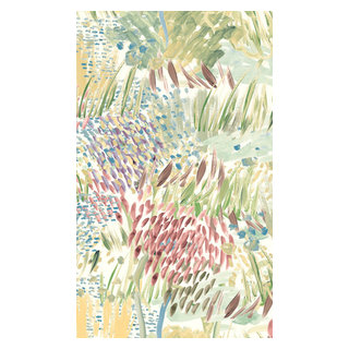 Hand Painted Tropical Wallpaper, Sample - Tropical - Wallpaper - by ...