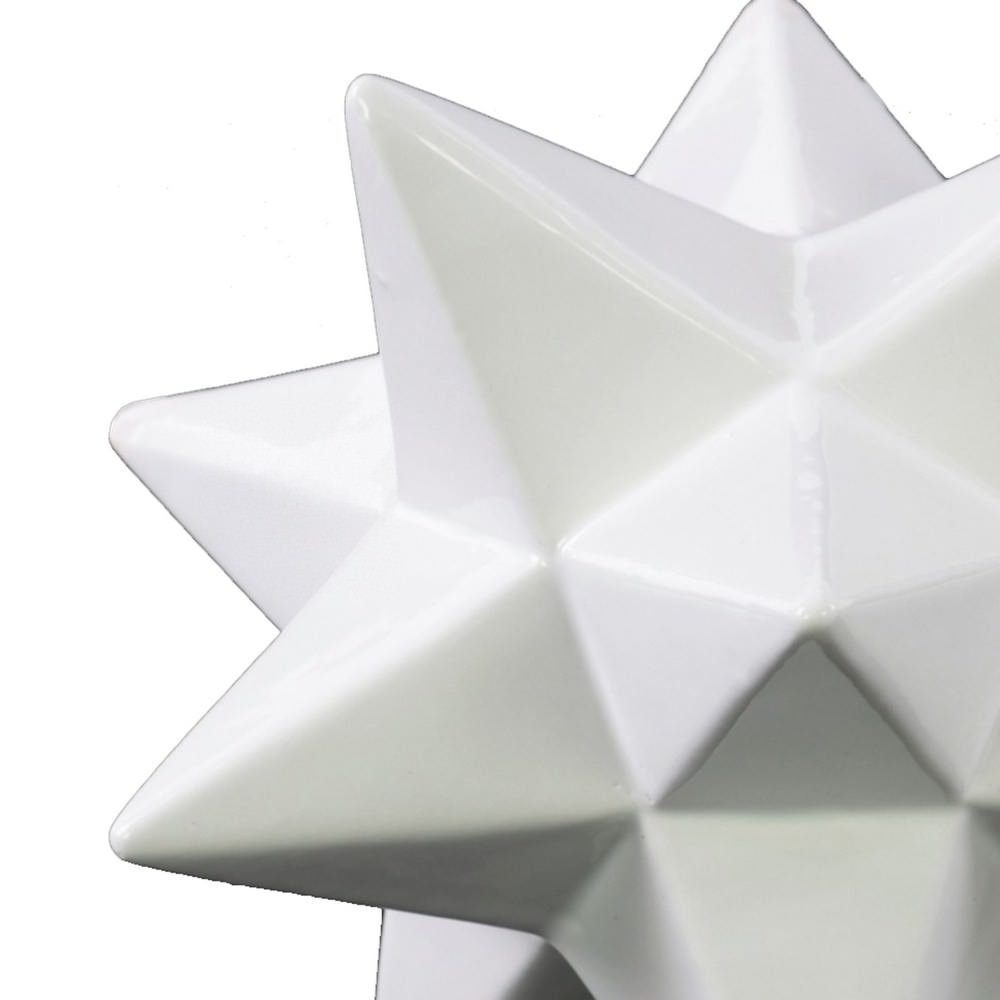 Ceramic 12 Point Stellated Icosahedron Sculpture, Large, Set of 2 ...