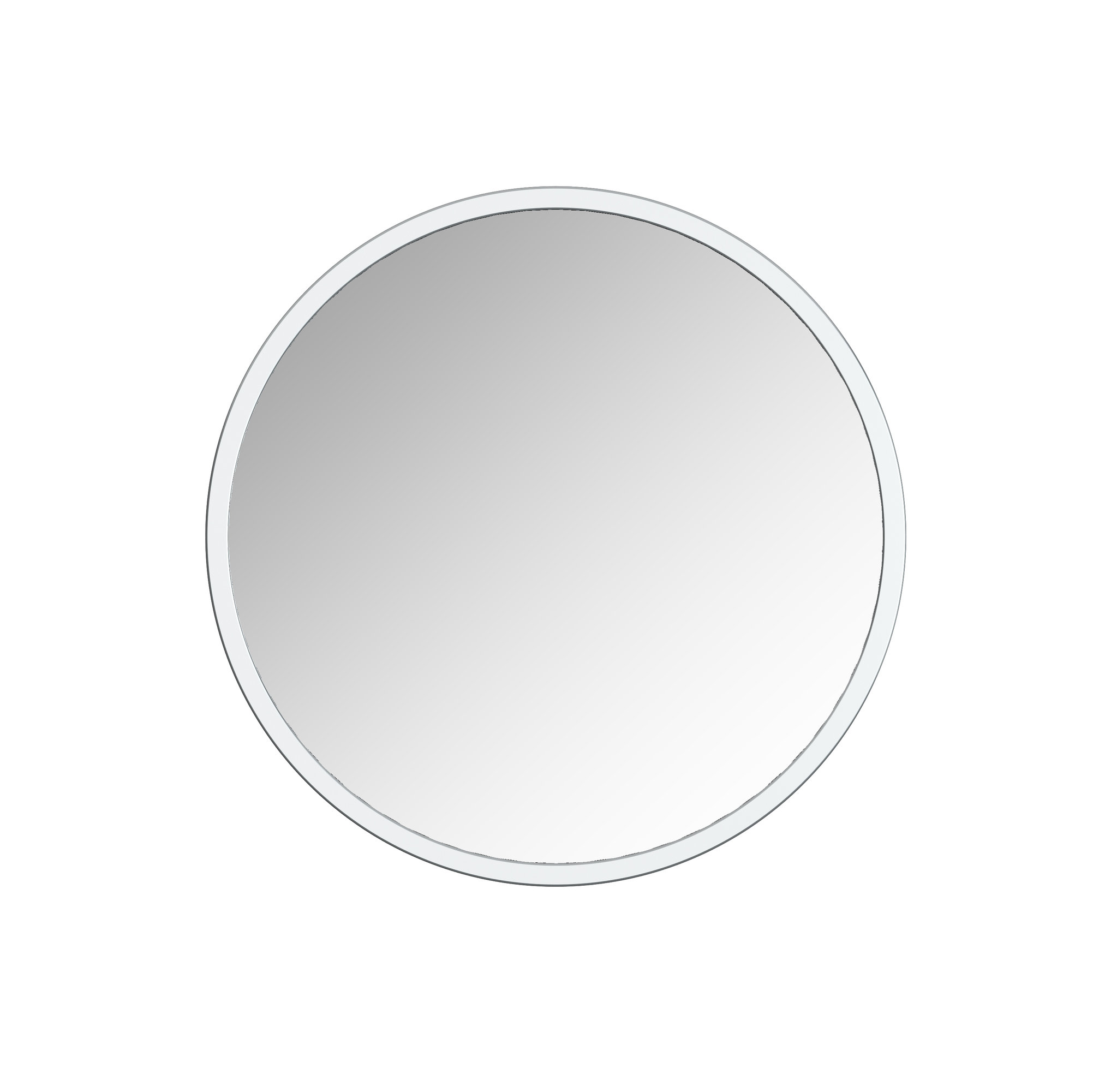 Halcyon Silver 24 Framed Round mirror - Contemporary - Bathroom Mirrors ...