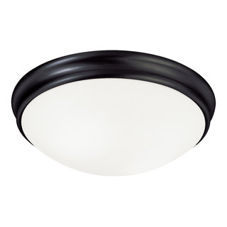 2-Light Ceiling Fixture - Transitional - Flush-mount Ceiling Lighting ...