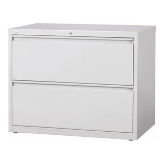 Scranton & Co 2-Drawer Modern Metal Lateral File Cabinet in Light Gray ...