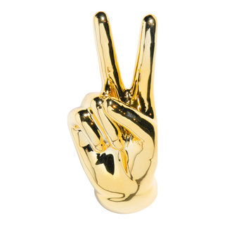 Interior Illusions Plus Gold Peace Hand Wall Mount, 9" tall ...