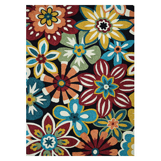 Couristan Covington Geranium Navy-Multi Rug 5'6"x8' - Contemporary ...