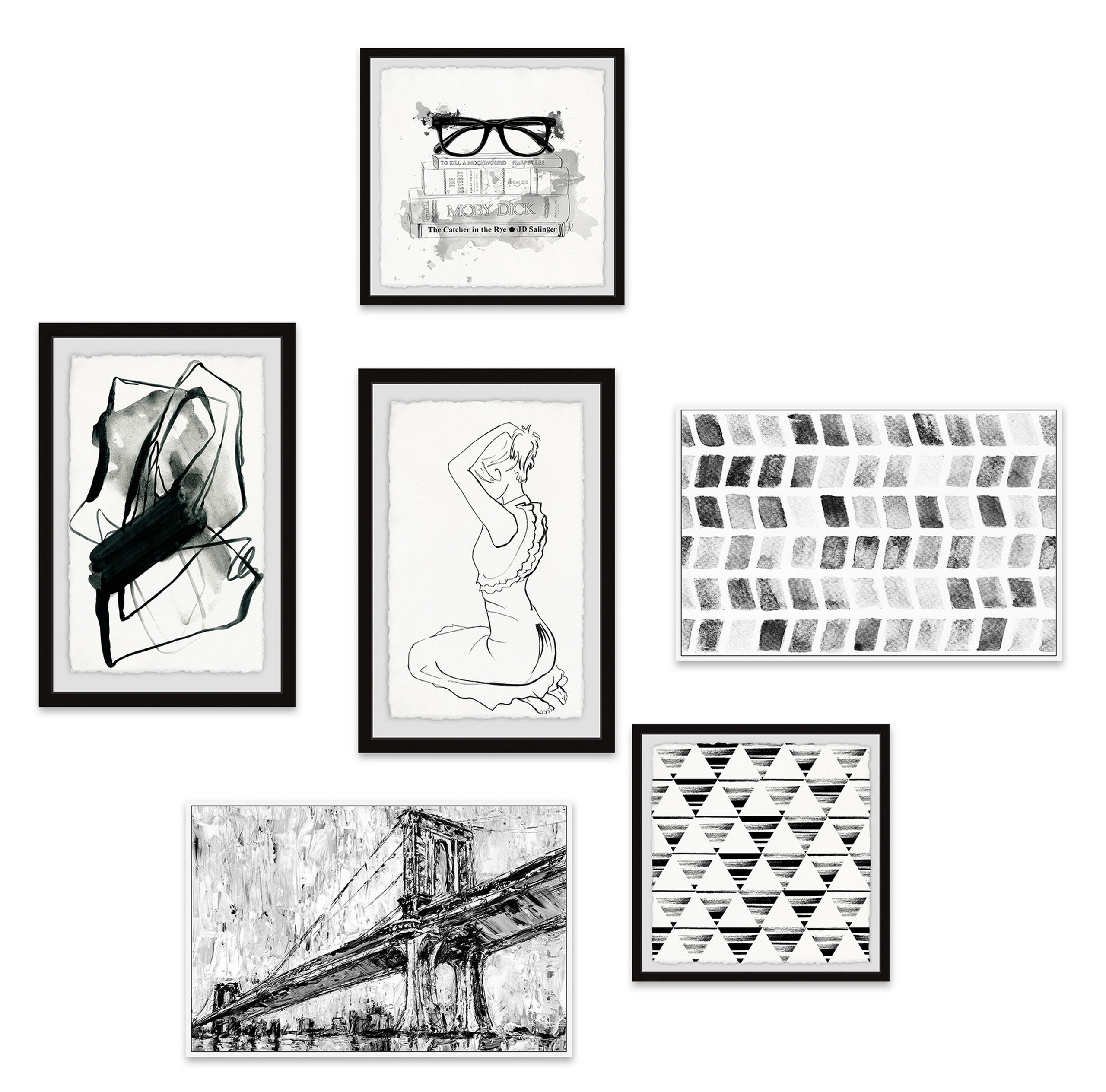 Megalopolitan Hexaptych, 42"x42" - Contemporary - Prints And Posters ...