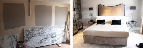 Various finished bedroom feature walls / headboards. | Houzz UK
