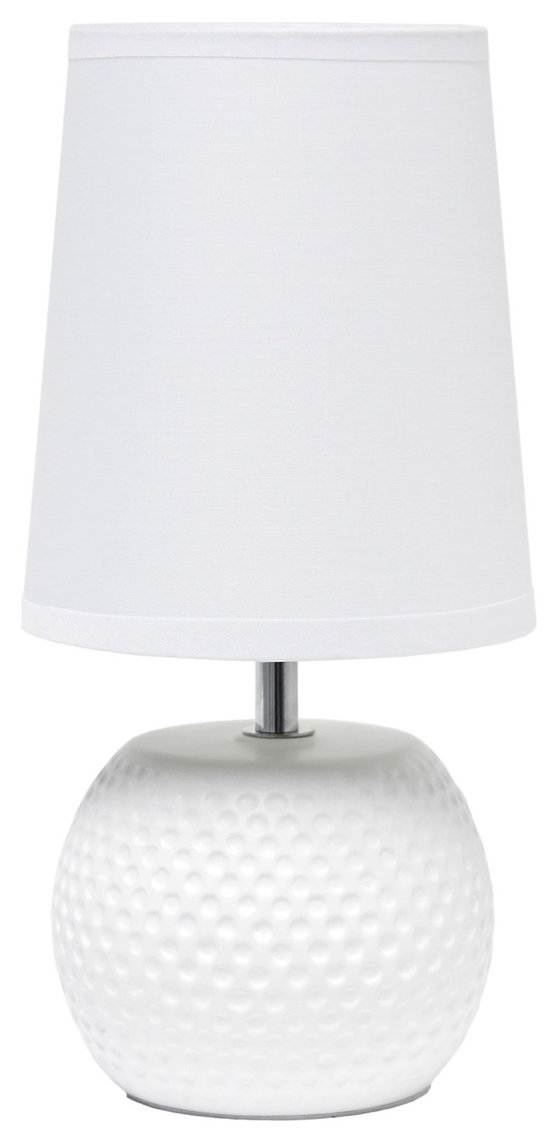 Simple Designs Studded Texture Ceramic Table Lamp, White - Transitional ...