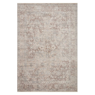 Loloi Sonnet Silver / Natural Area Rug, 18" x 18" Sample - Contemporary ...