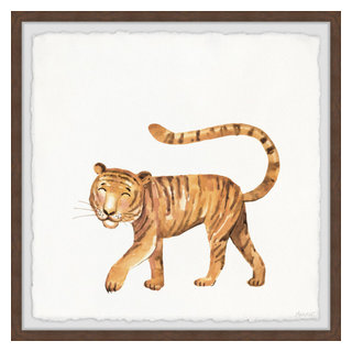 "Tiger Wink" Framed Painting Print, 12x12 - Contemporary - Prints And ...