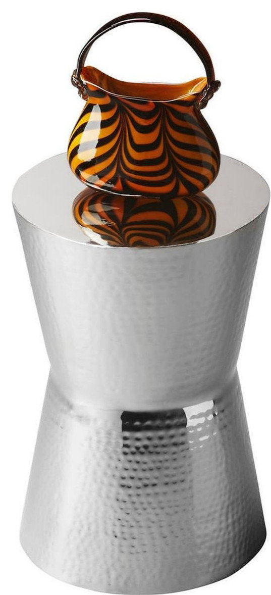 Stainless Steel Hourglass Accent Table - Contemporary - Side Tables And ...