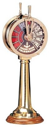 14" Brass Ship's Telegraph With Wood Base, 18" - Beach Style ...