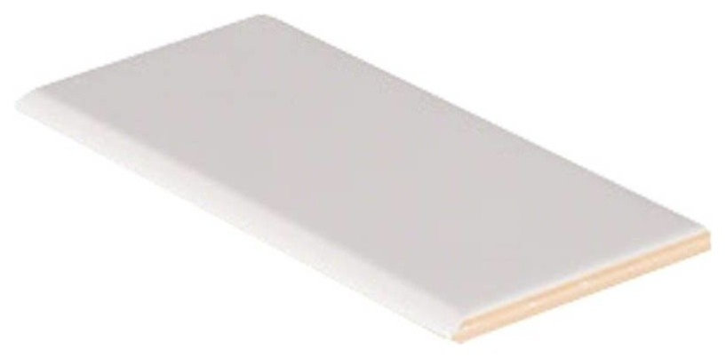 White Glossy Single BullNose, 3"x6", Set of 50 - Contemporary - Accent ...