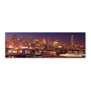 Doug Cavanah 'San Francisco' Canvas Art, 16"x47" - Contemporary ...