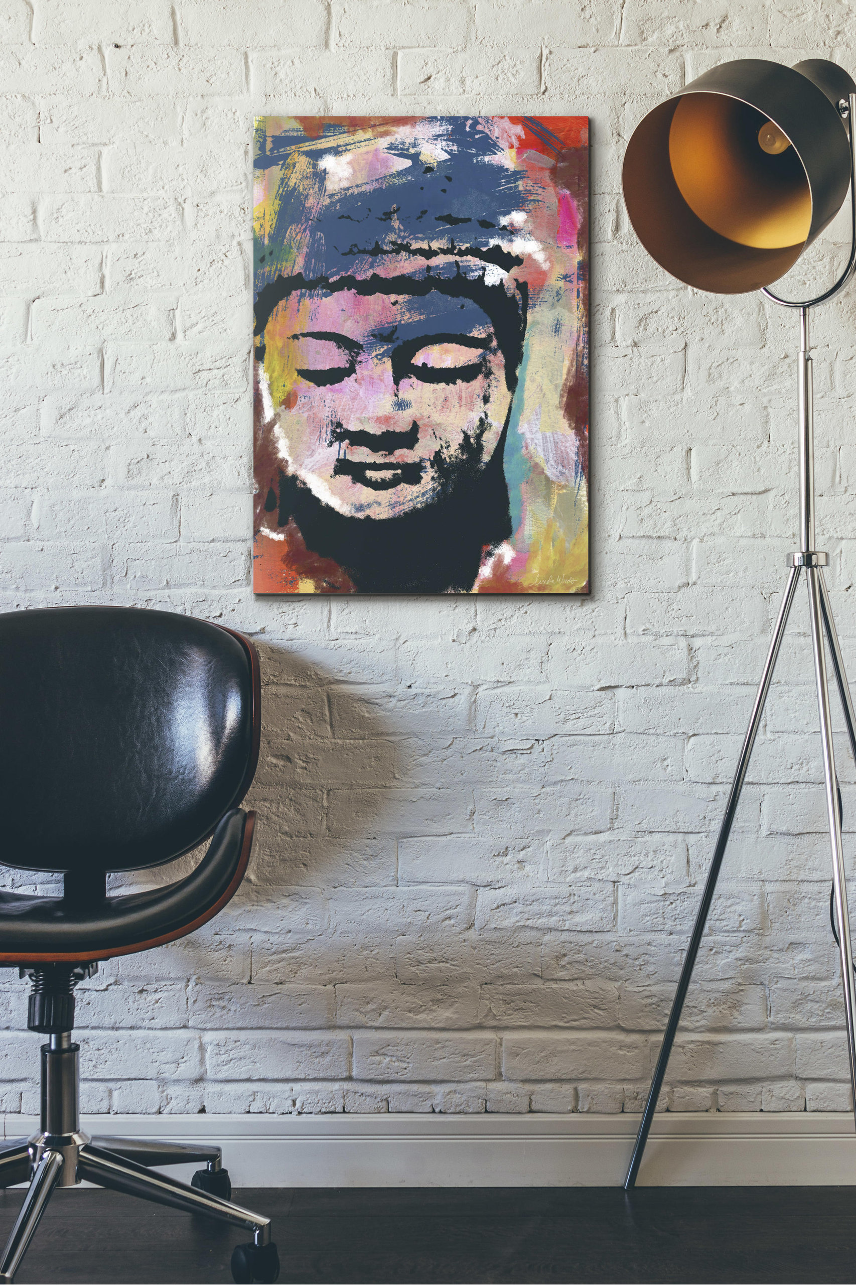 Epic Graffiti "Painted Buddha" by Linda Woods, Giclee Canvas Wall Art ...