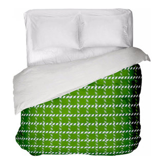 Green Check Duvet Cover, Full - Modern - Duvet Covers And Duvet Sets ...
