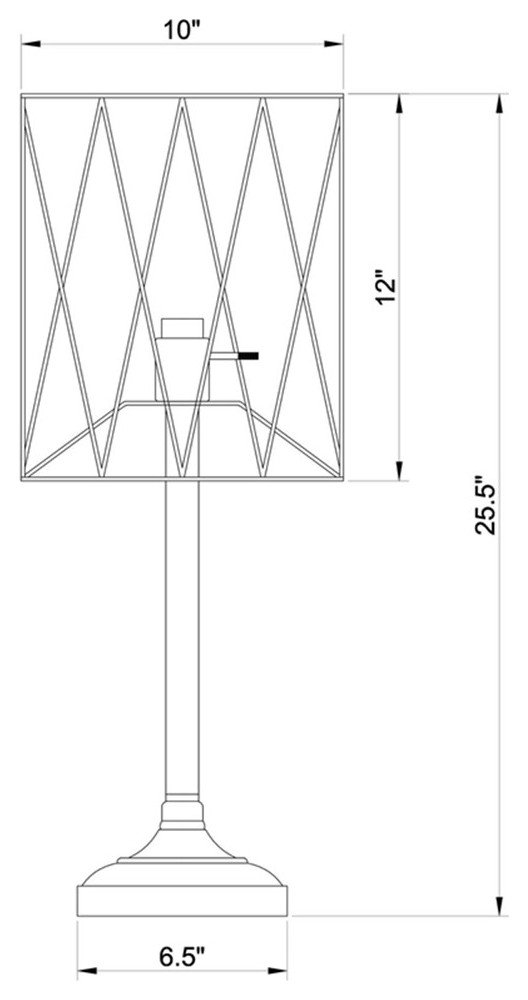 Coaster Mayfield Modern Metal Slender Torch Table Lamp Black ...