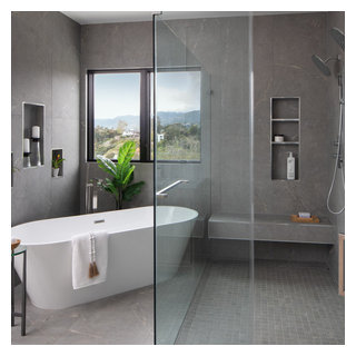 Anthea Gray Porcelain Bathroom - Bathroom - Phoenix - by Arizona Tile ...