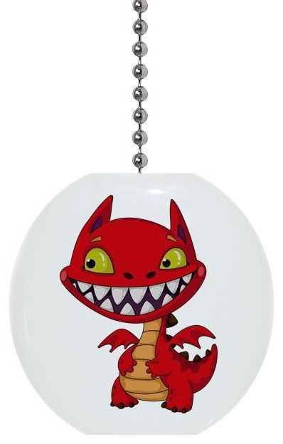 Red Dragon Monster Ceiling Fan Pull - Contemporary - Ceiling Fan ...