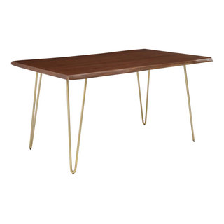 Henley 60" Live Edge Acacia Wood Dining Table - Midcentury - Dining ...