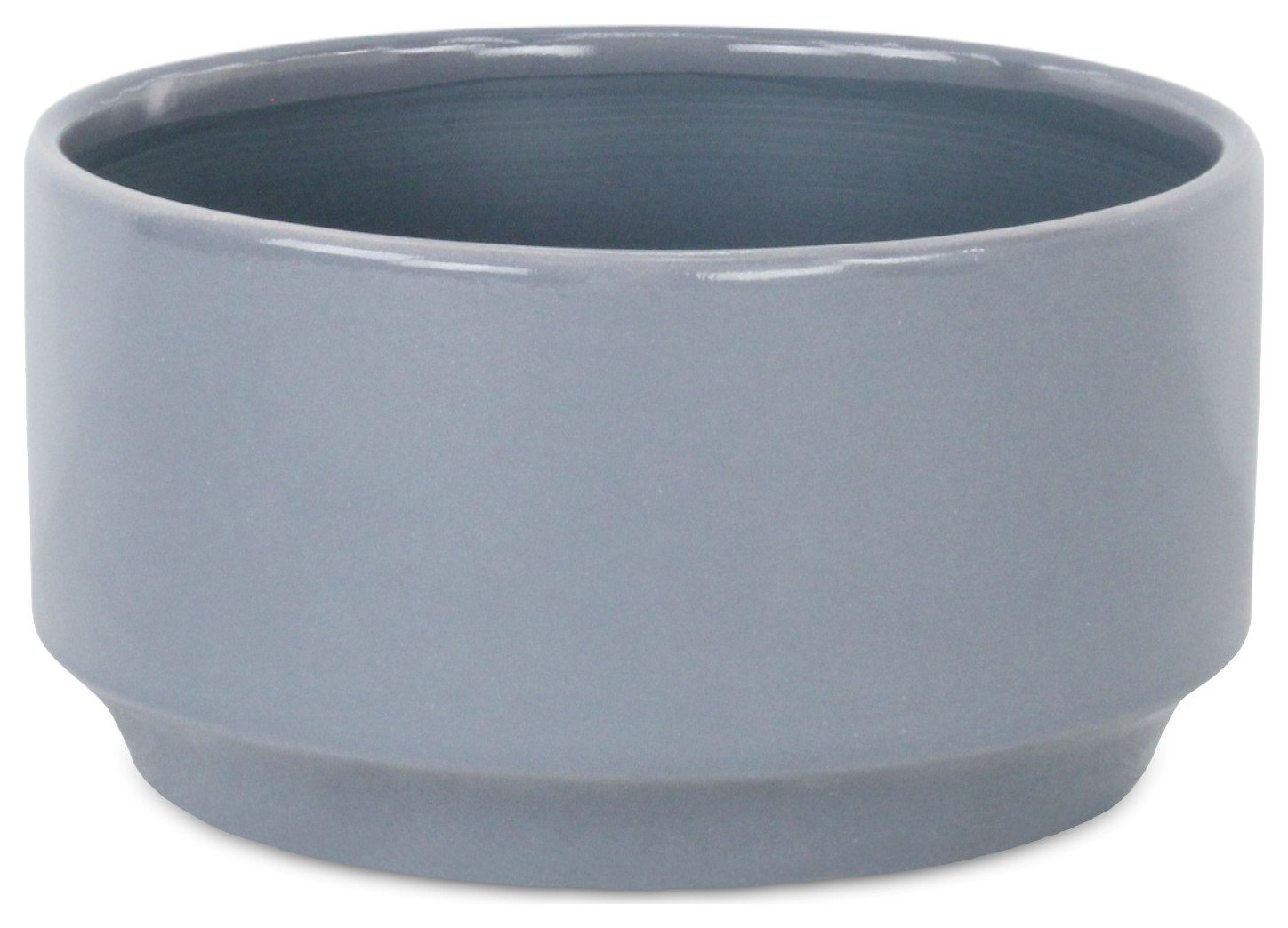 Large Gray Ceramic Pot - Elegant Design - Transitional - Indoor Pots ...