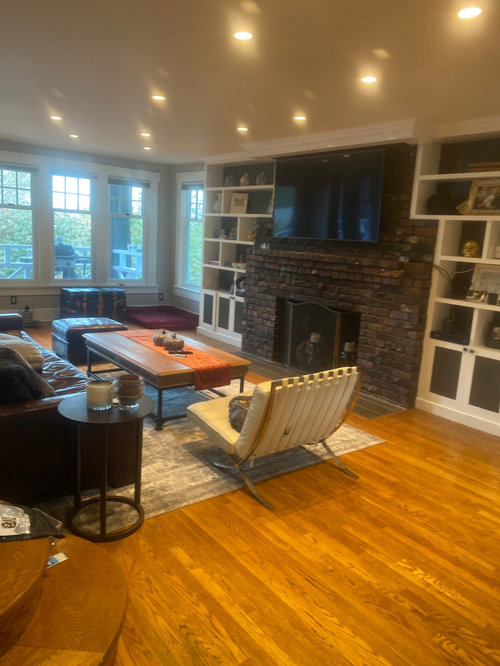 12x24 Living room layout with minimal wall space