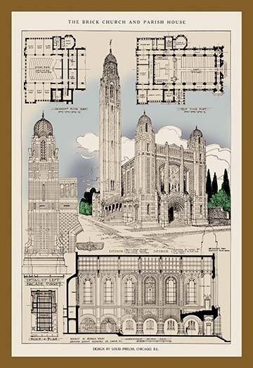 The Preuss Church, 16" x 24" - Traditional - Prints And Posters - by ...