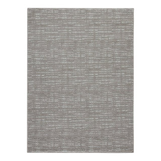 Benzara BM227660 Machine Woven Fabric Rug with Embossed Cross Hatch ...
