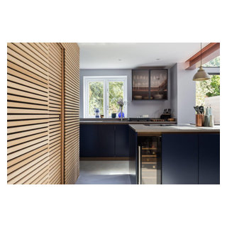 Modern copper and blue kitchen - Modern - Kitchen - London - by Puccini ...