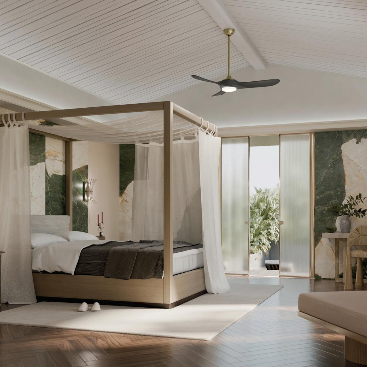 Mylo 1 Light 52 in. Indoor Ceiling Fan, Champagne Bronze - Transitional ...