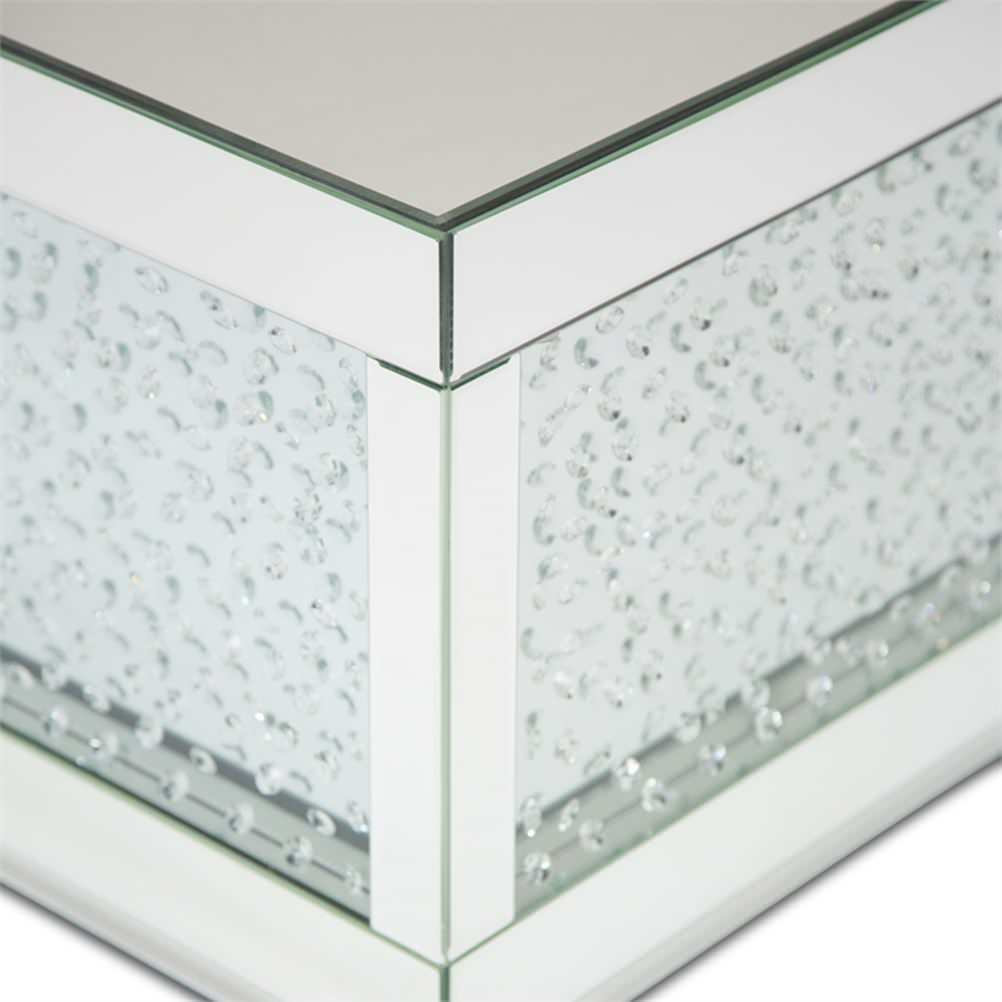 Michael Amini Montreal Rectangular Cocktail Table With Crystals ...
