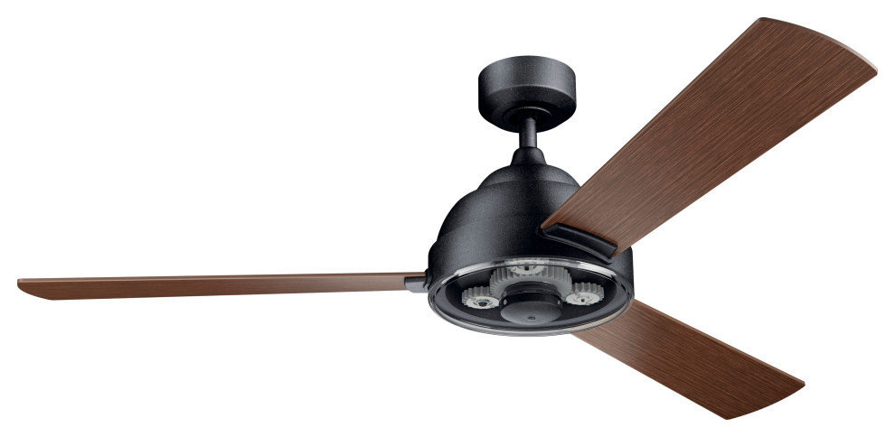 Kichler 60" Pinion Ceiling Fan 300253DBK, Distressed Black ...