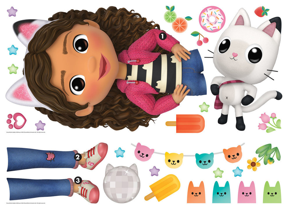 DreamWorks Gabby's Dollhouse Character Giant Wall Decals - Modern ...