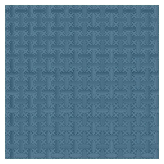 Interlocking Links Peacock Blue Shelf Paper Drawer Liner, 36''x24 ...
