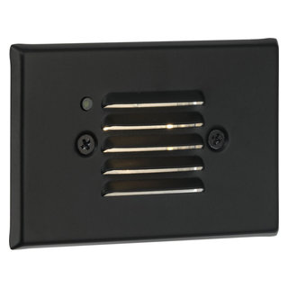 LED Indoor/Outdoor Black Integrated LED Wall Step Light With Photocell ...