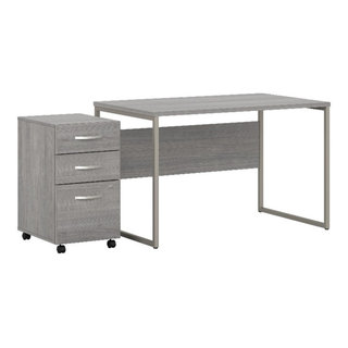 Bowery Hill Engineered Wood 48W x 30D Computer Desk with Drawers in ...