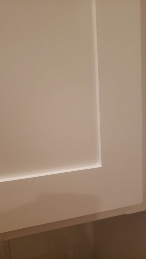 Bad caulk job on kitchen shaker cabinets? | Houzz Forum