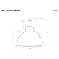 Cocoweb 8" Blackspot LED Post Light in Red With Black 8' Tall Post, 8 ...