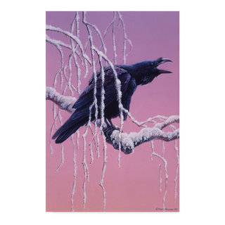 Harro Maass 'Raven White Tree' Canvas Art, 24"x16" - Contemporary ...