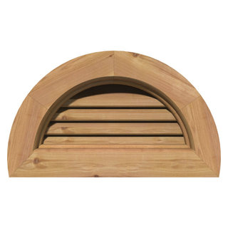 Arch Top Gable Vent, Western Red Cedar Gable Vent With Brick Mould Face ...