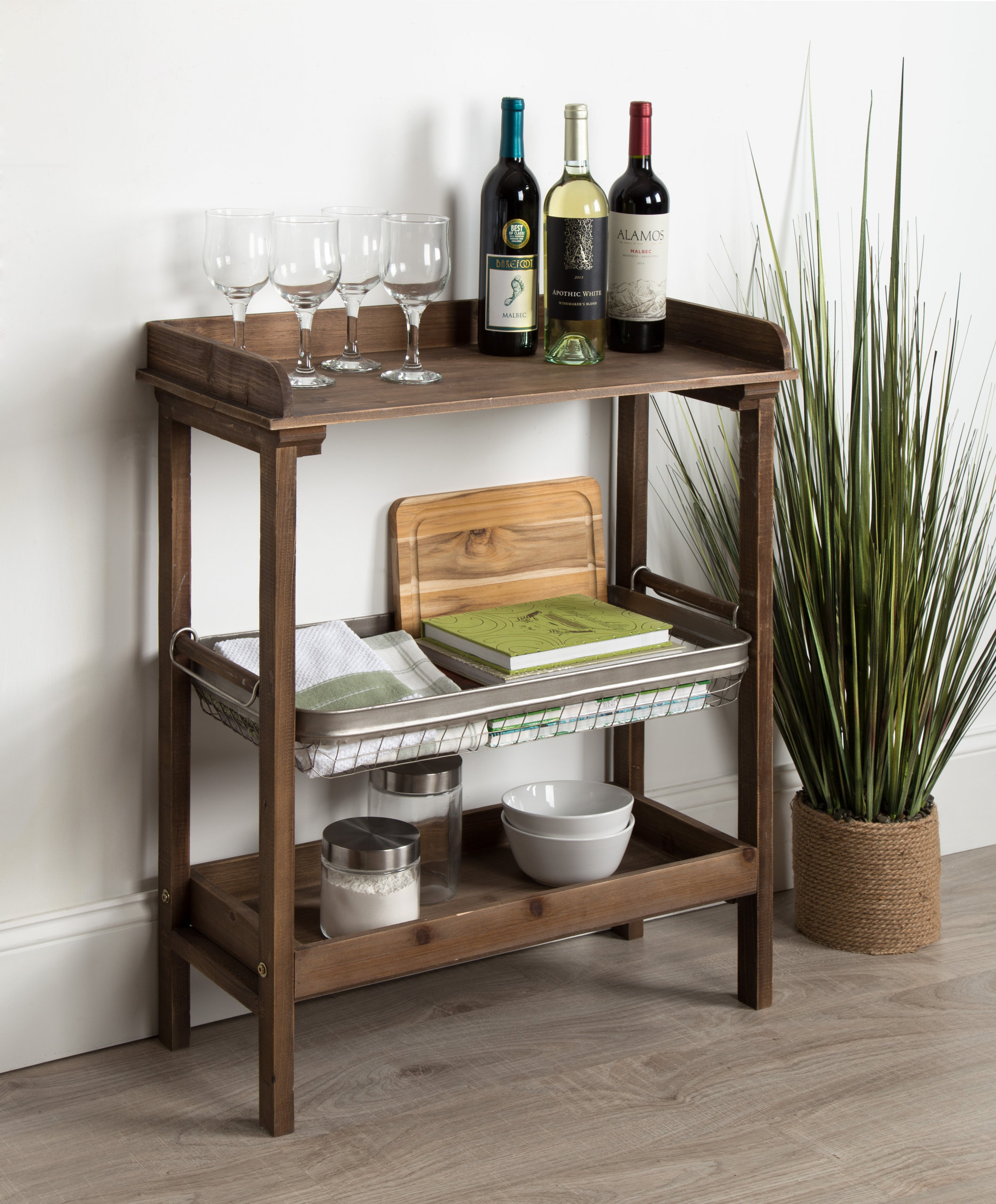 Yanisin Rustic Chic 3-Tier Table - Farmhouse - Side Tables And End ...