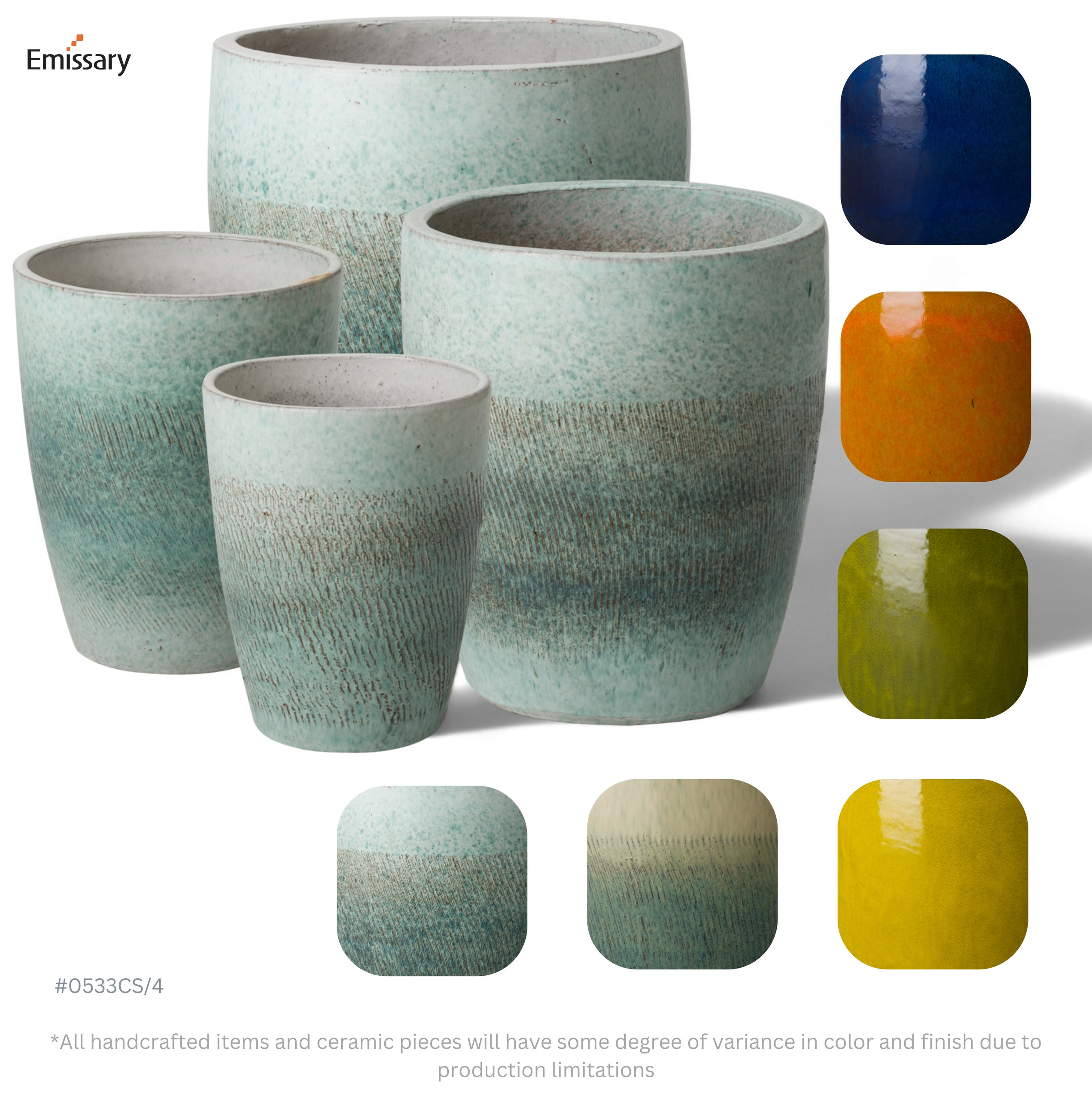 Bullet Planter Coastal Splash - Farmhouse - Outdoor Pots And Planters ...