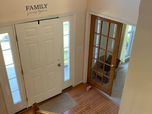 French doors & bannister painted black, white or SW Urbane Bronze?