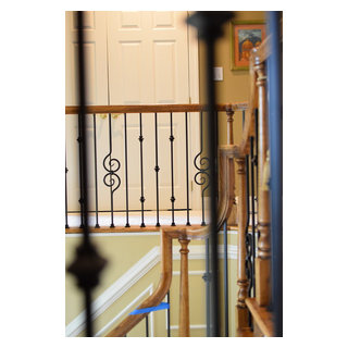 Mc Lean Va Stair remodel with Iron balusters - Classique Chic ...