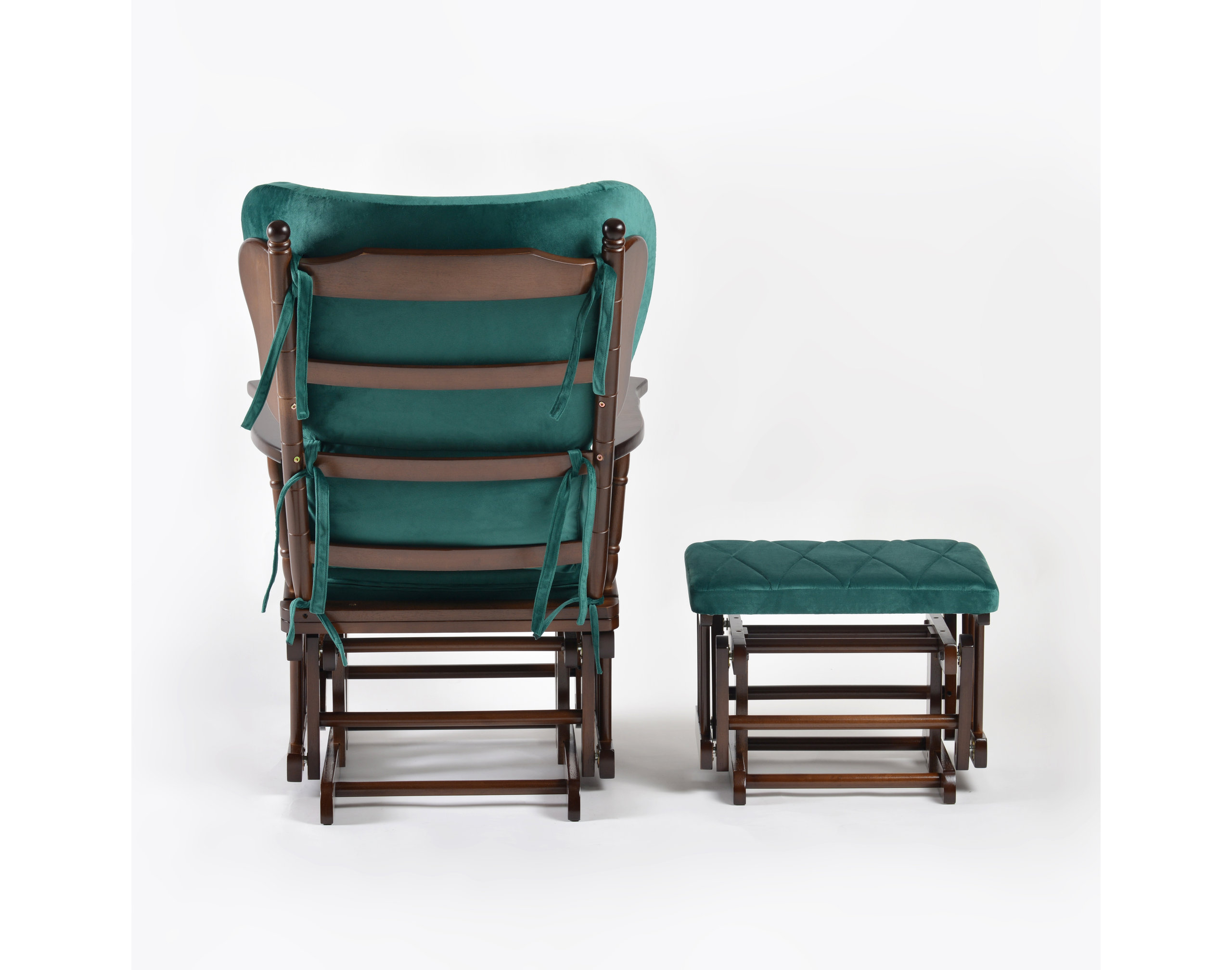 Comfort Deluxe Glider Chair and Ottoman Set - Eclectic - Recliner ...